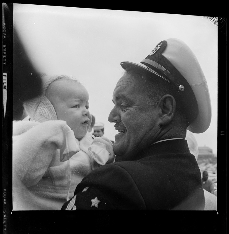 Chief John Martin Dahlquist, Abington, gets his first look at grandson ...