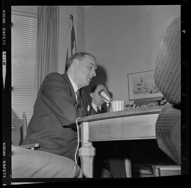 Israel's Ambassador to U.S. Avraham Harman (left) and Consulate Gen ...