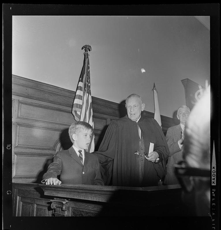 Judge Robert Gardiner Wilson, Jr., with grandson Robert during ...