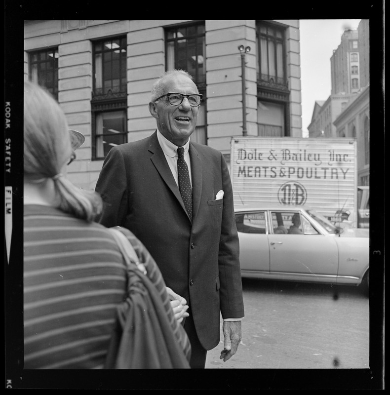 Dr. Benjamin Spock and Jane Spock at Federal Building for sentencing of ...
