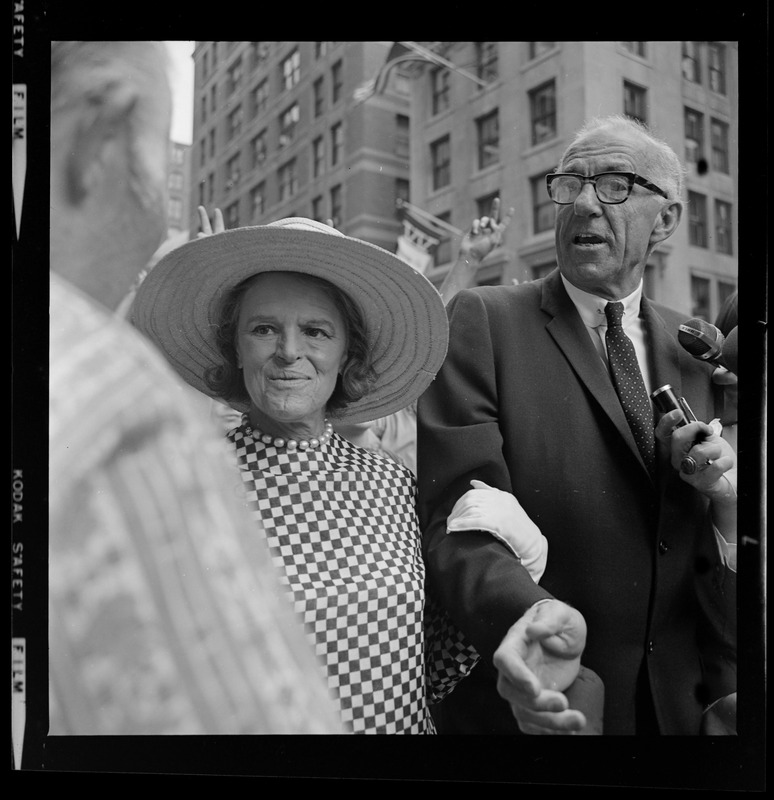 Dr. Benjamin Spock and Jane Spock at Federal Building for sentencing of ...