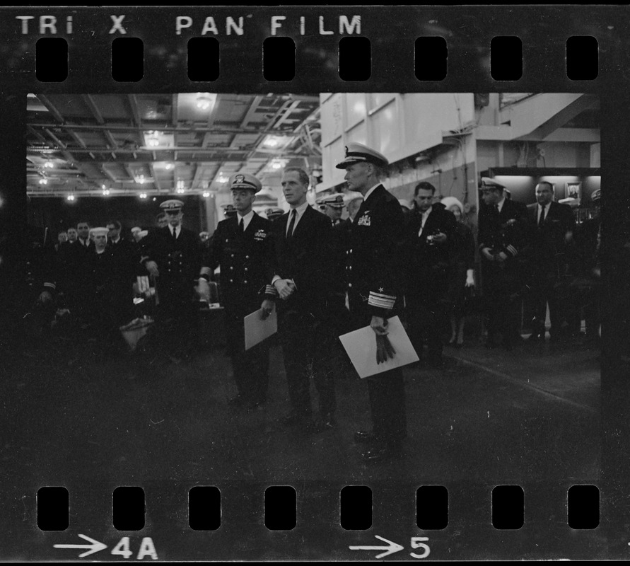 Massachusetts Secretary of State Kevin White presenting silver scrolls ...