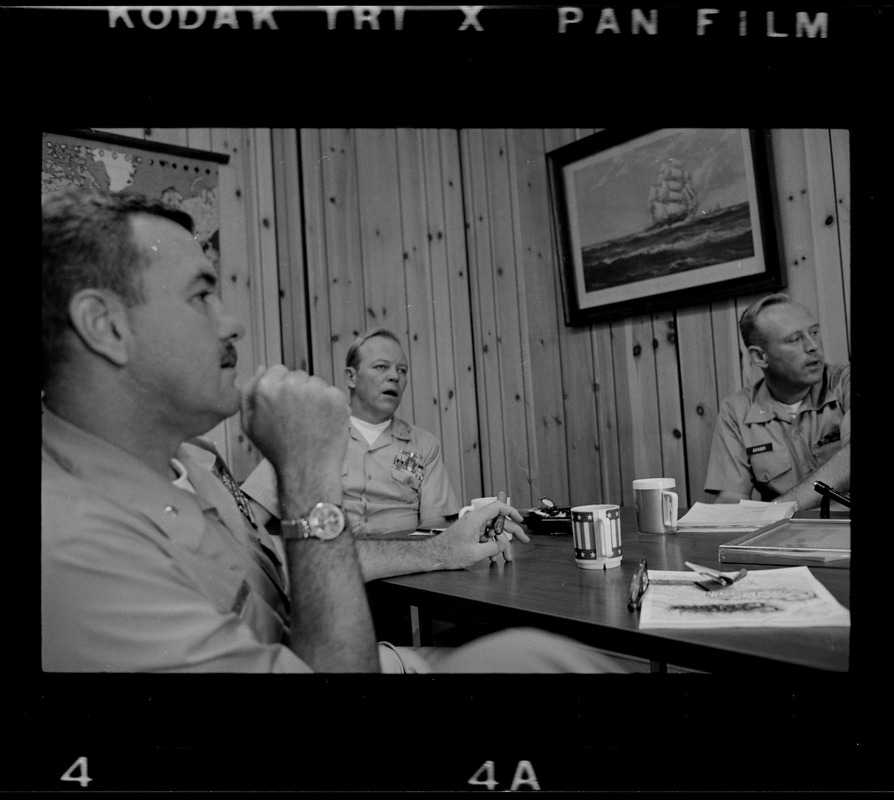 Lt. Col. Edward J. Rochford, Cmdr. Raymond A. Helgemoe, and Maj. Joe C ...