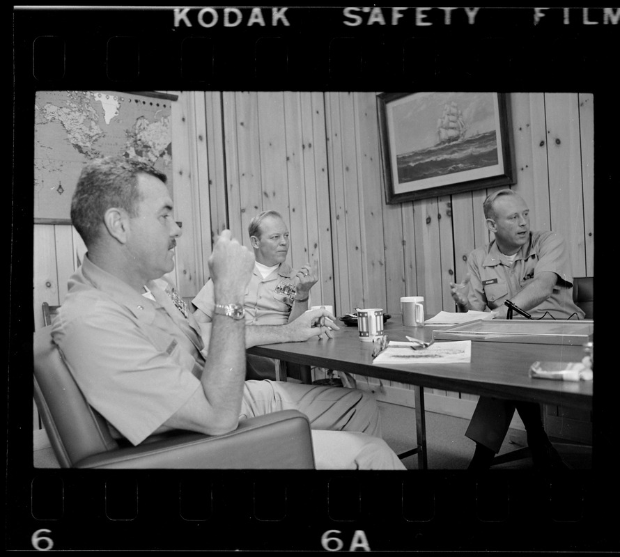 Lt. Col. Edward J. Rochford, Cmdr. Raymond A. Helgemoe, and Maj. Joe C ...