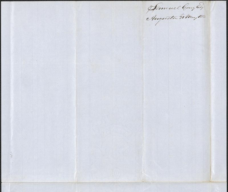 Samuel Cony to George Coffin, 31 May 1850 - Digital Commonwealth