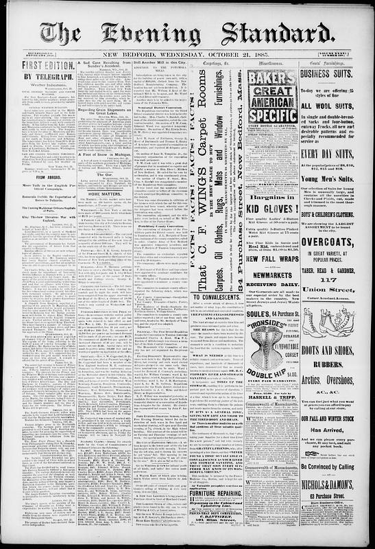 Evening Standard. October 21, 1885 - Digital Commonwealth