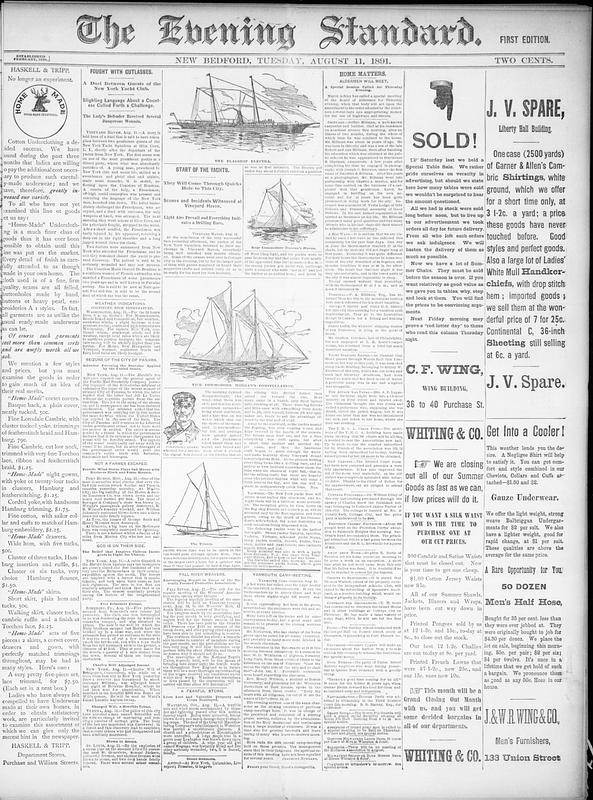 Evening Standard. August 11, 1891 - Digital Commonwealth