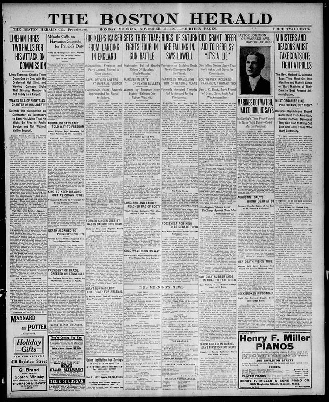 The Boston Herald. November 11, 1907 - Digital Commonwealth
