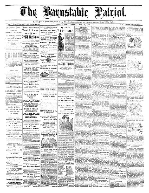 Barnstable Patriot. April 09, 1872 - Digital Commonwealth