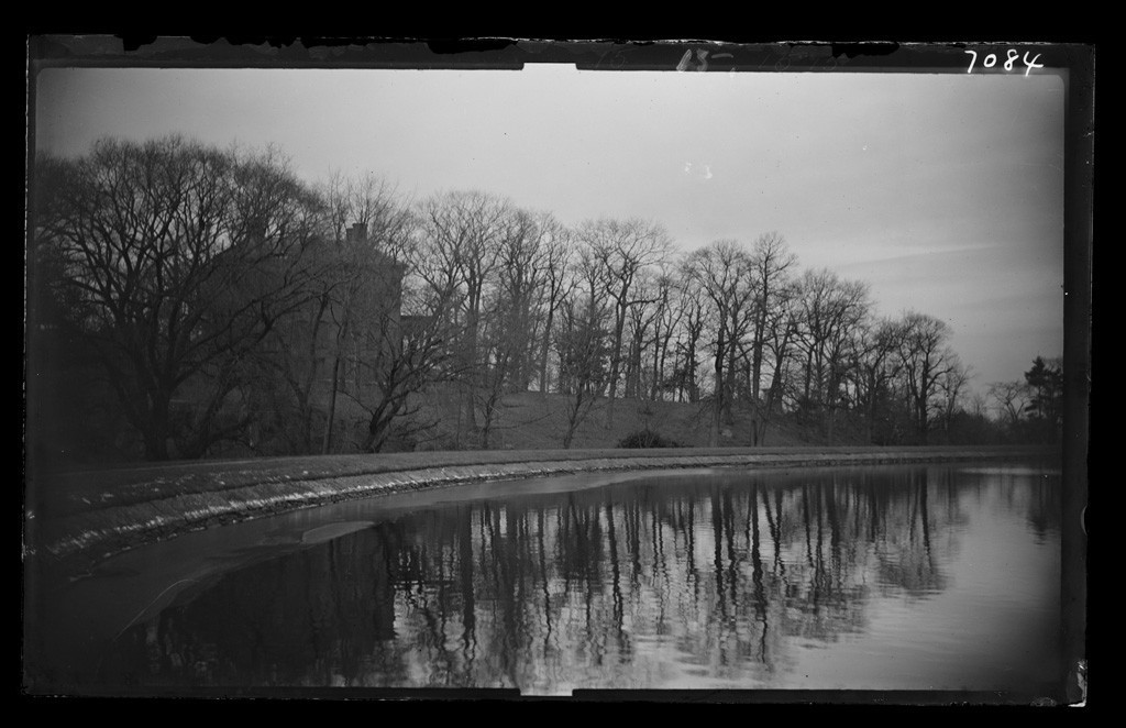 Bowditch House from Reservoir - Digital Commonwealth