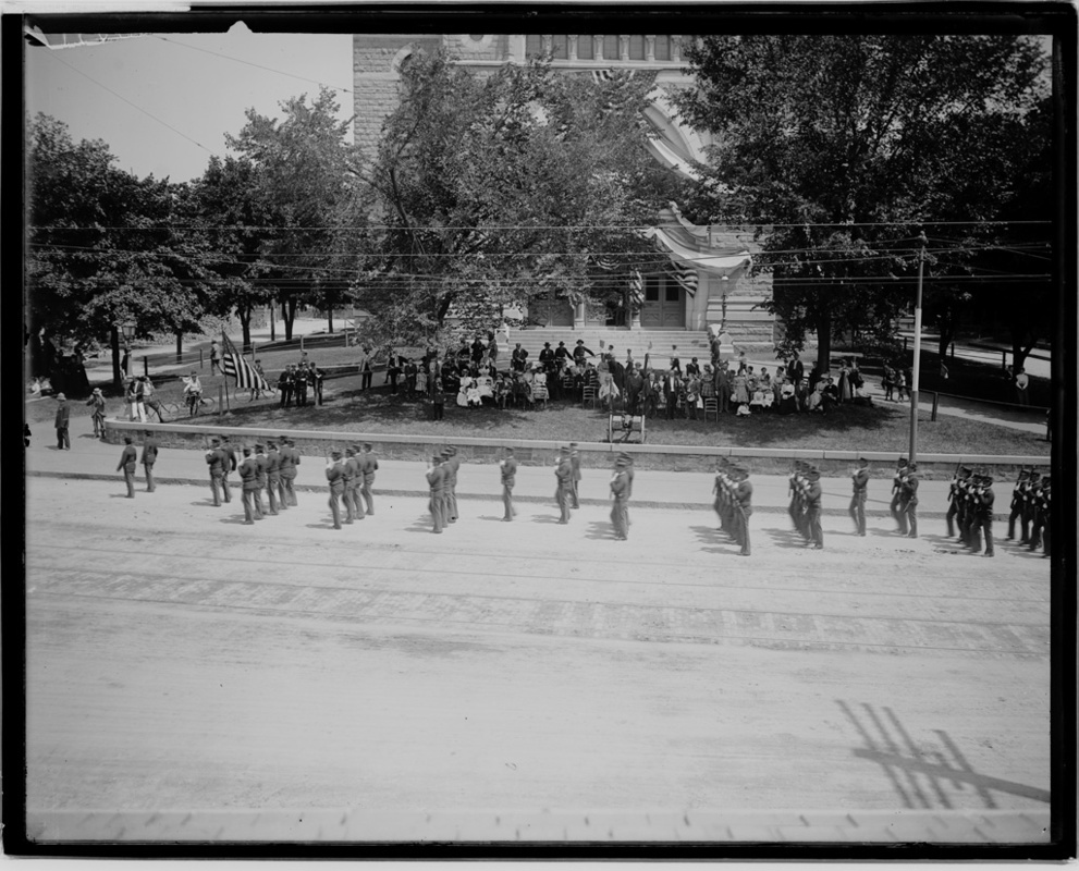 Military Drill - Town Hall - Digital Commonwealth