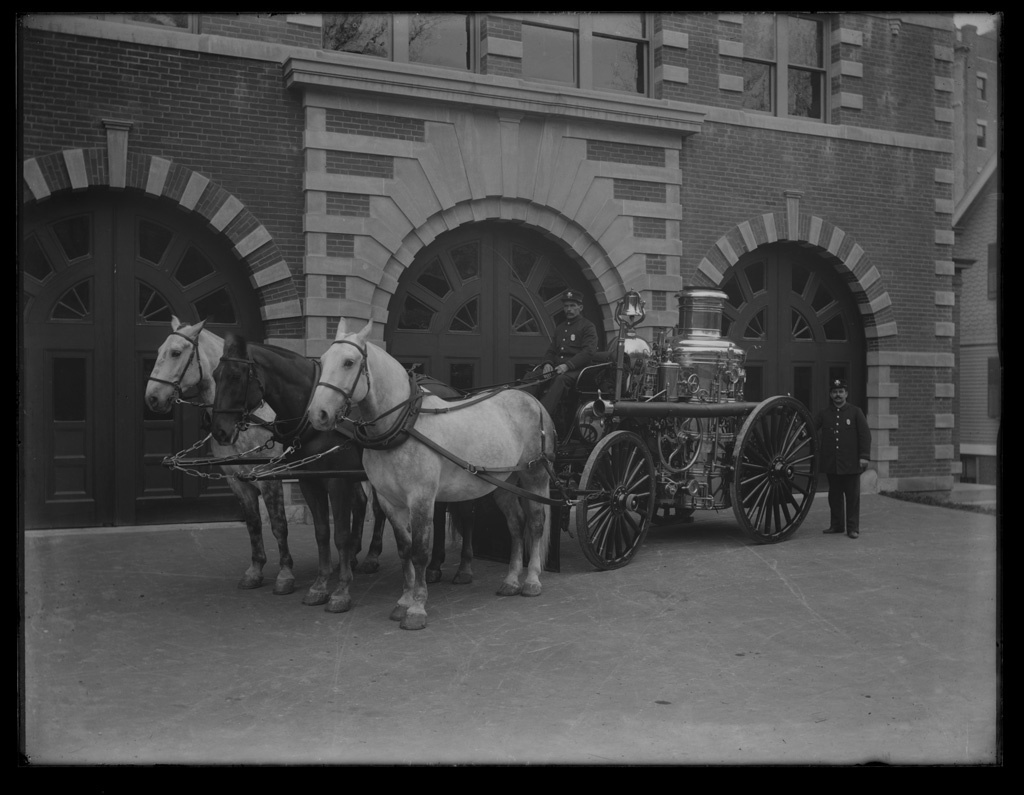 Fire Engine Apparatus - Washington Square Fire House - Digital Commonwealth