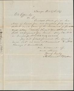 Nathaniel Blake to George Coffin, 27 October 1847 - Digital Commonwealth