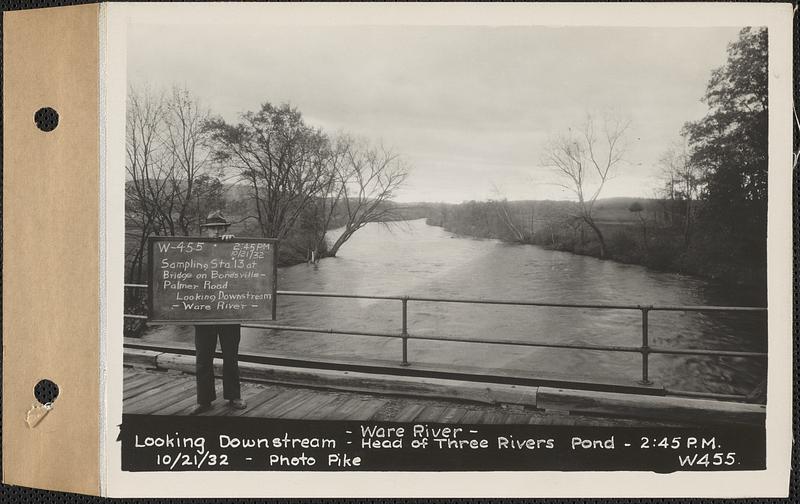 Ware River, looking downstream, head of Three Rivers pond, Palmer, Mass ...