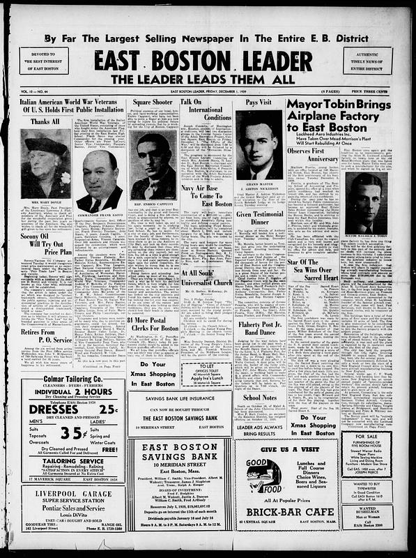 East Boston Leader, December 01, 1939 - Digital Commonwealth