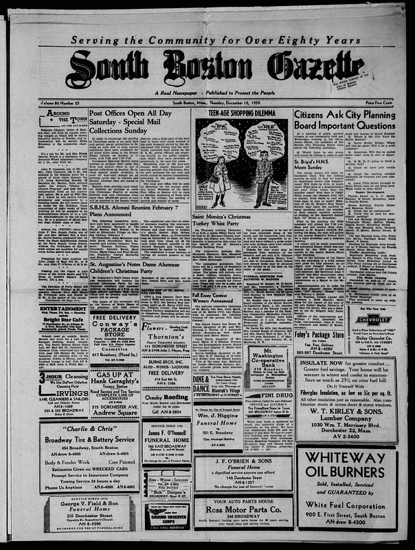 South Boston Gazette, December 10, 1959 - Digital Commonwealth