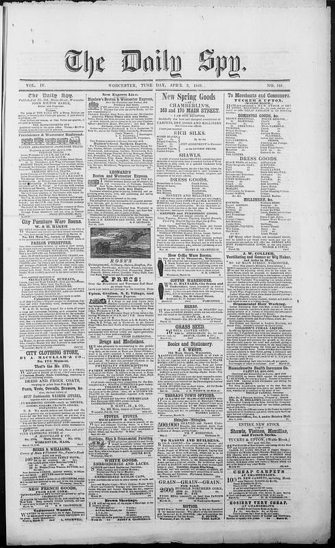 The Daily Spy. April 03, 1849 - Digital Commonwealth