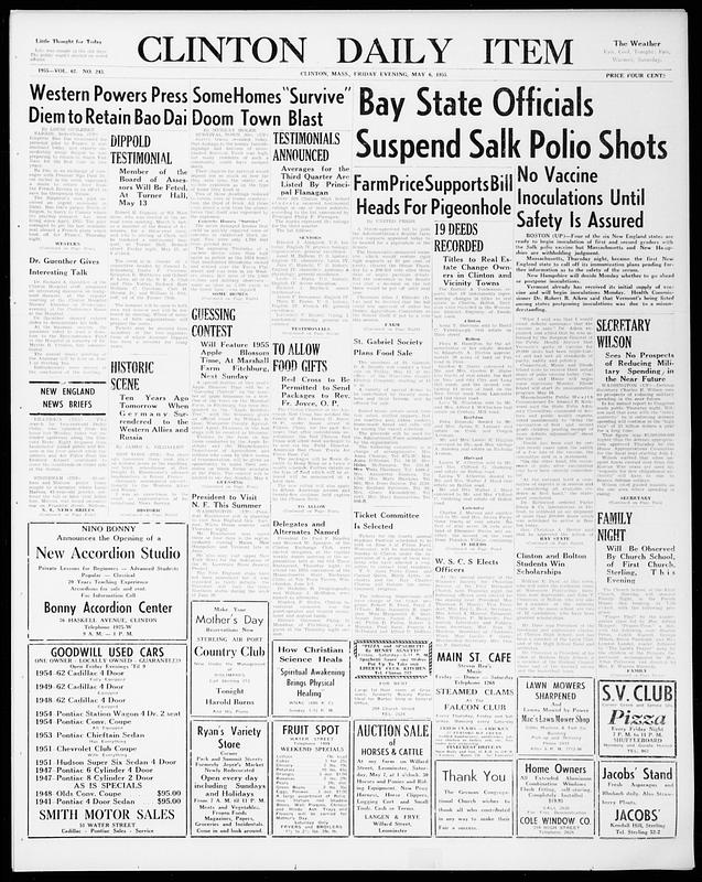 Clinton Daily Item. May 06, 1955 - Digital Commonwealth