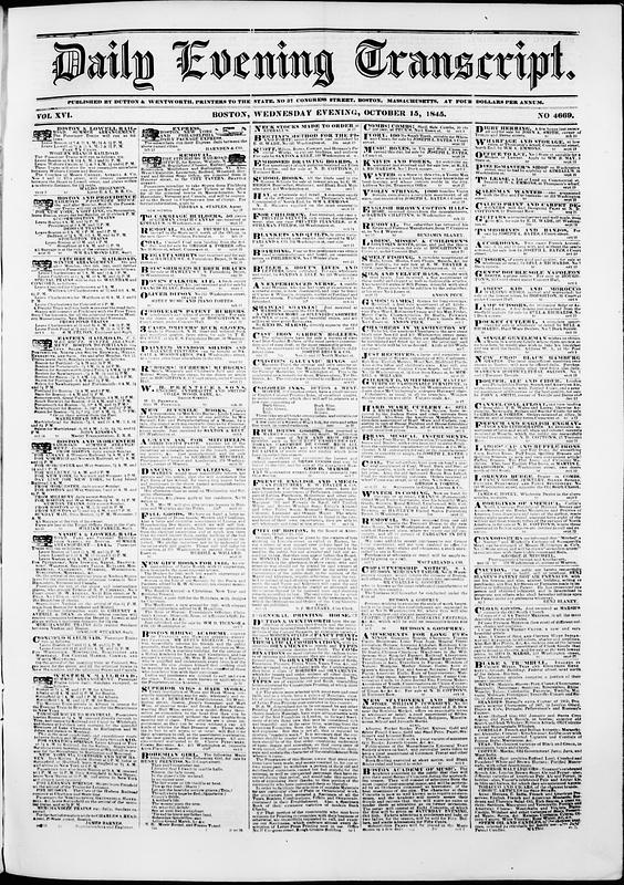 Daily Evening Transcript - Digital Commonwealth