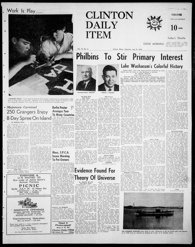 Clinton Daily Item. July 25, 1970 - Digital Commonwealth