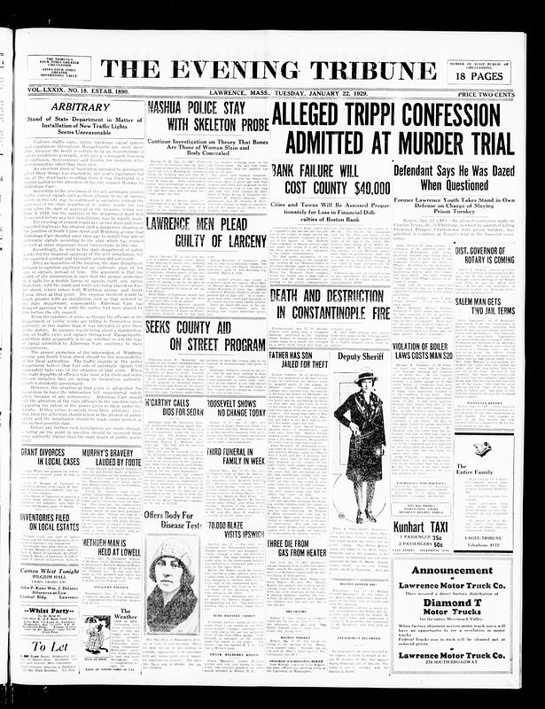 The Evening Tribune. January 22, 1929 - Digital Commonwealth