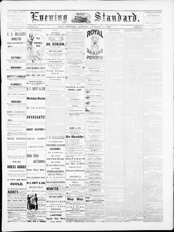 Evening Standard. October 06, 1879 - Digital Commonwealth