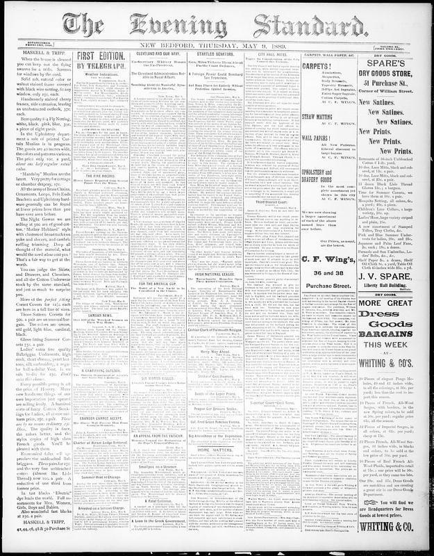Evening Standard. May 09, 1889 - Digital Commonwealth
