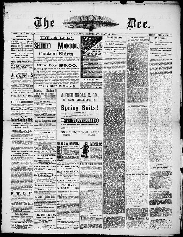 The Lynn Bee. May 06, 1882 - Digital Commonwealth