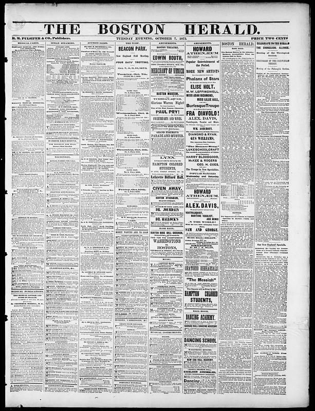 The Boston Herald. October 07, 1873 - Digital Commonwealth