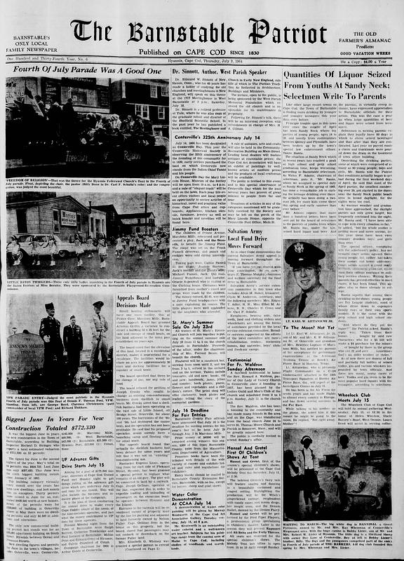 Barnstable Patriot. July 09, 1964 - Digital Commonwealth