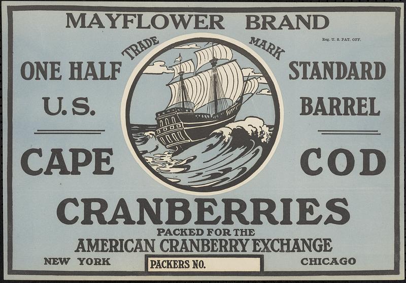 Mayflower Brand Cape Cod Cranberries Half Barrel Box Label - Digital ...