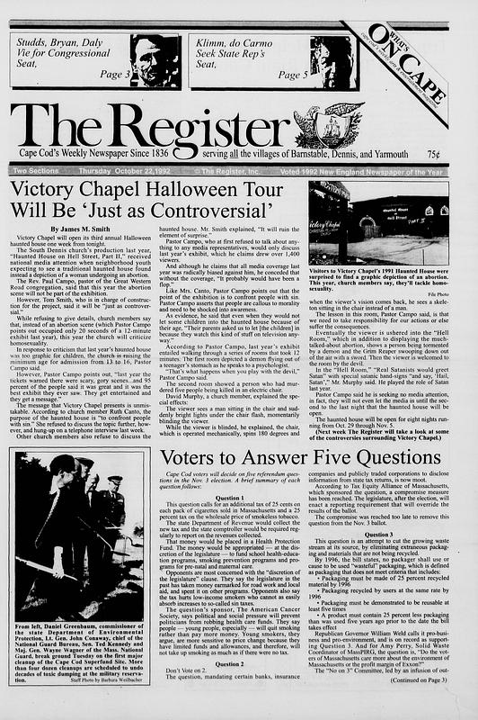 The Register. October 22, 1992 - Digital Commonwealth