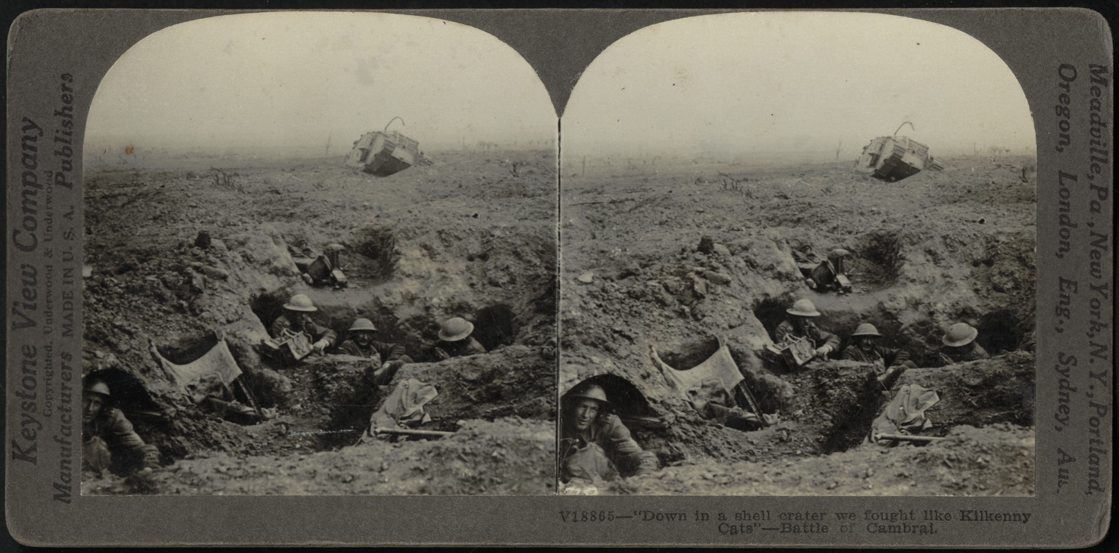 "Down in a shell crater we fought" -Battle of Cambrai - Digital ...