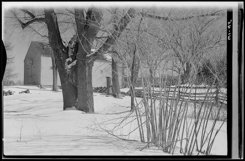 Barn in winter, Wayside Inn, Sudbury - Digital Commonwealth