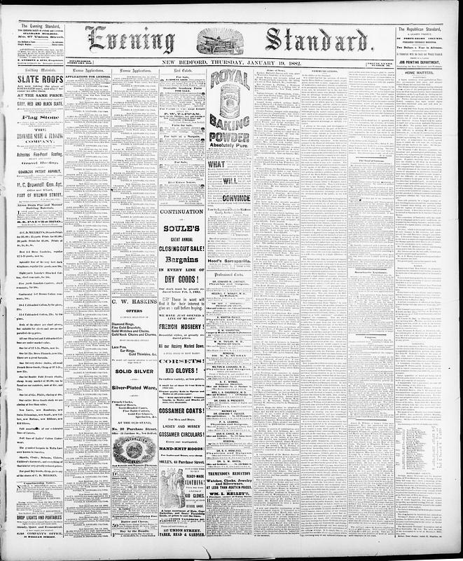 Evening Standard. January 19, 1882 - Digital Commonwealth