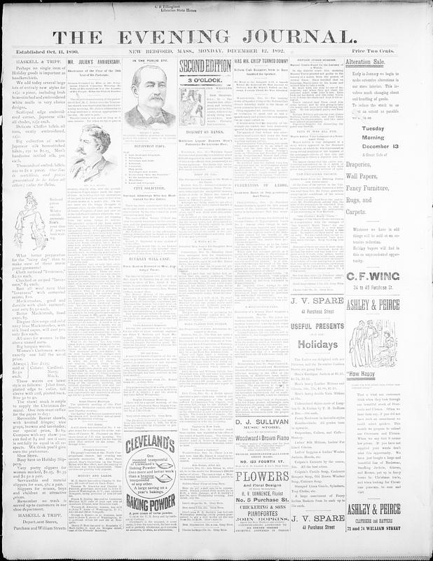 The Evening Journal. December 12, 1892 - Digital Commonwealth