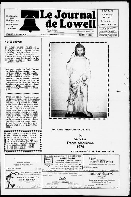 Le Journal de Lowell. July 01, 1978 - Digital Commonwealth