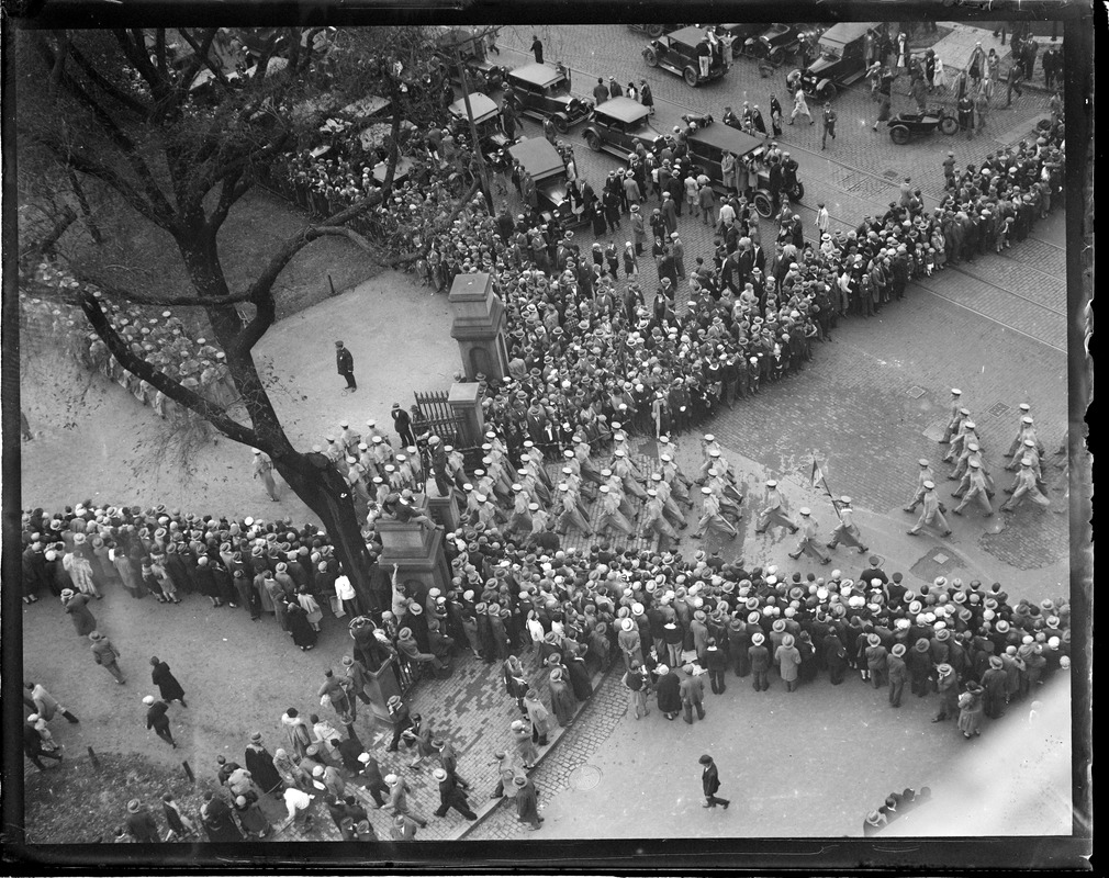 West Point cadets entering Boston Common gates to entertain thousands ...