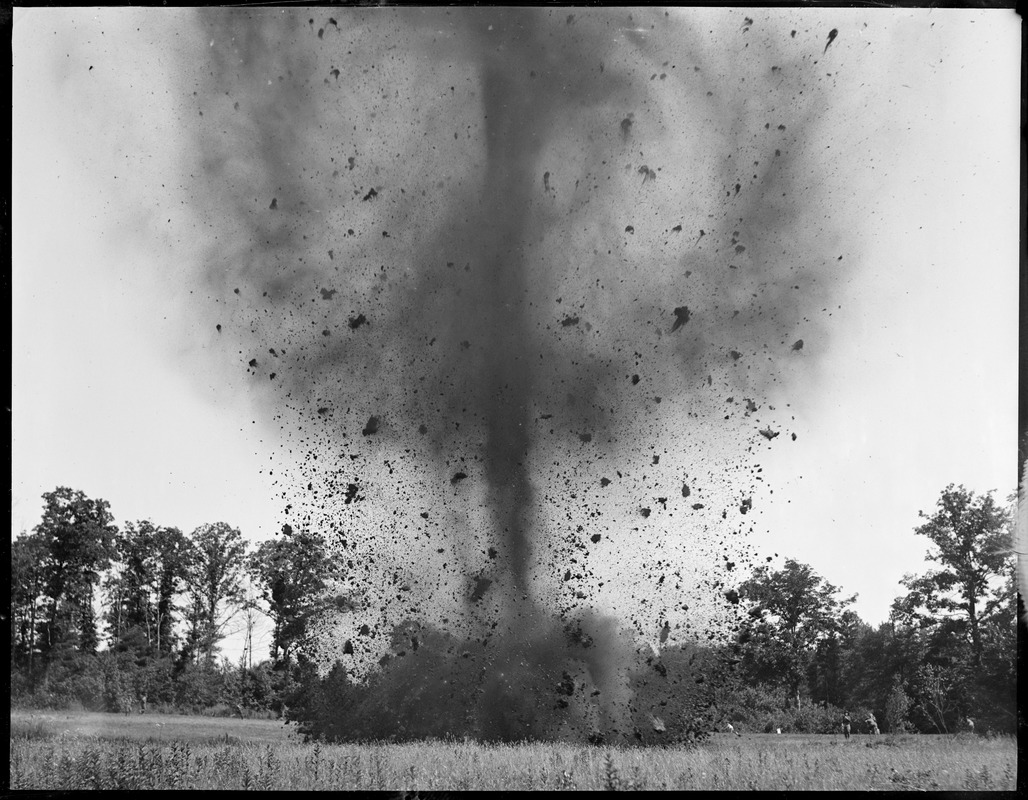 Mine exploded by U.S. soldiers in Hanover, MA - Digital Commonwealth