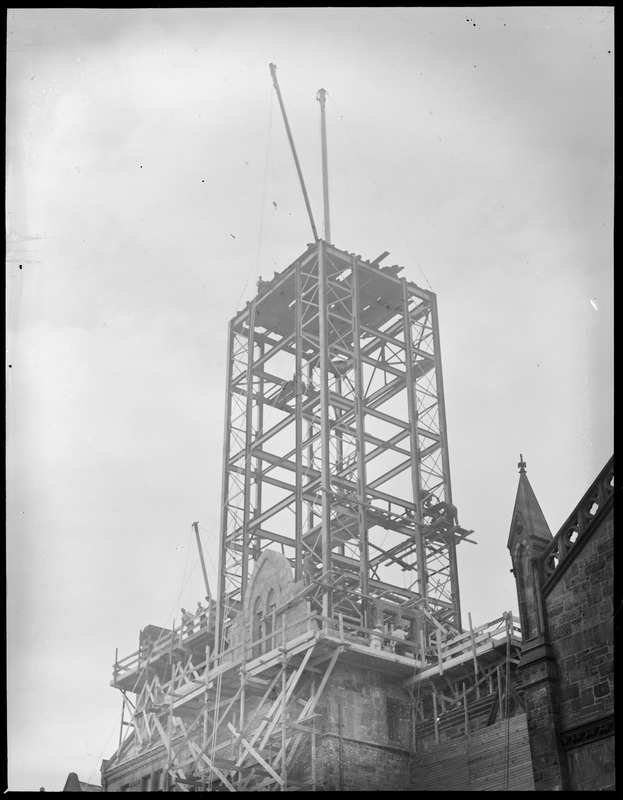 New Old South Tower project, tower construction - Digital Commonwealth