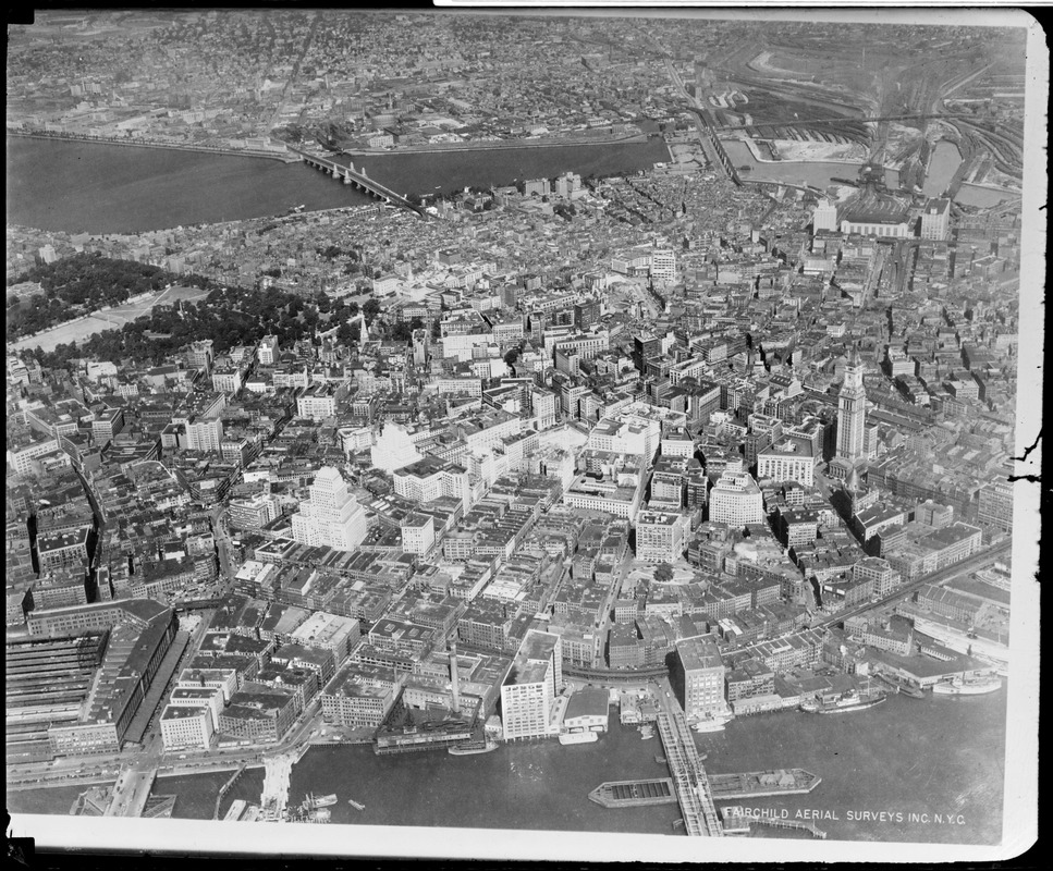 View of Boston proper from over South Boston - Digital Commonwealth