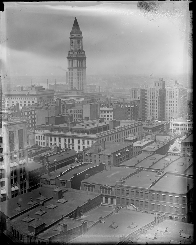 View toward Custom House from top of new U.S.M. Building - Digital ...
