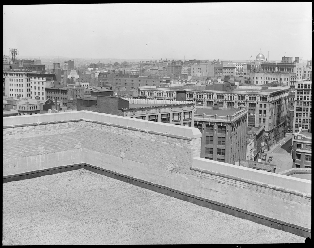 Rooftop view "skyscrapers" toward State House - Digital Commonwealth