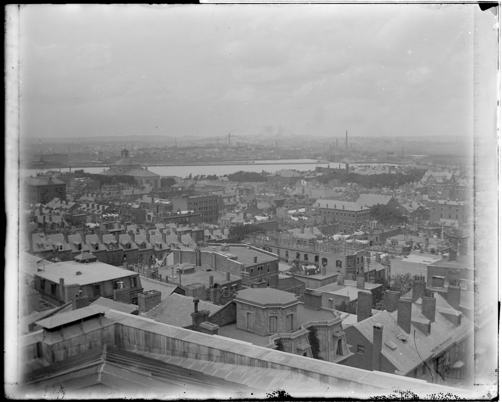 Taken from the State House dome looking toward Charles St. Jail ...
