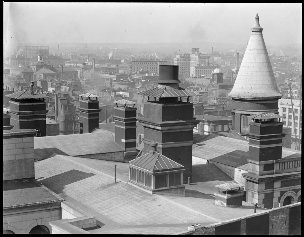 View from Pemberton Square toward Bowdoin Square showing roof of the ...