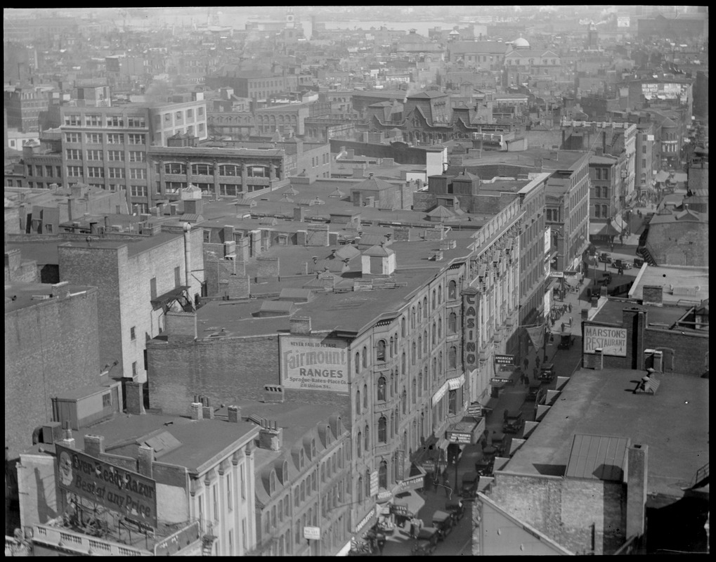 North End, Hanover Street from Pemberton Square - Digital Commonwealth