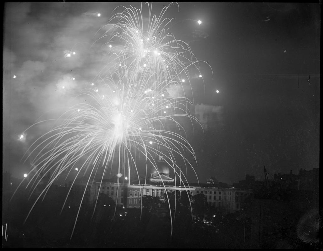 State House fireworks - Digital Commonwealth