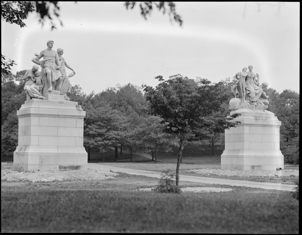 French statues, Franklin Park - Digital Commonwealth