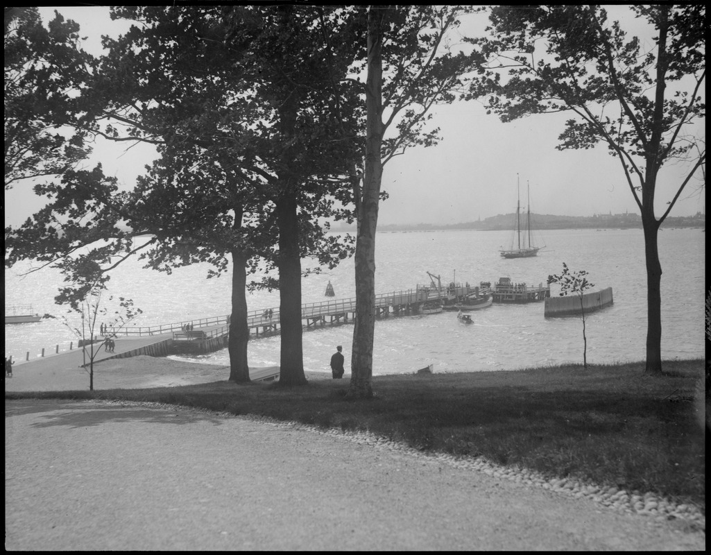 Farm & Trade School wharf, Thompson Island, Boston Harbor - Digital ...