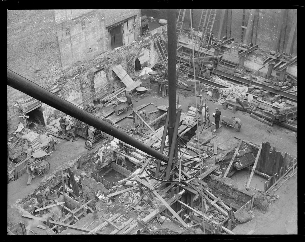 Boston Herald, new building going up on Mason St. - Digital Commonwealth